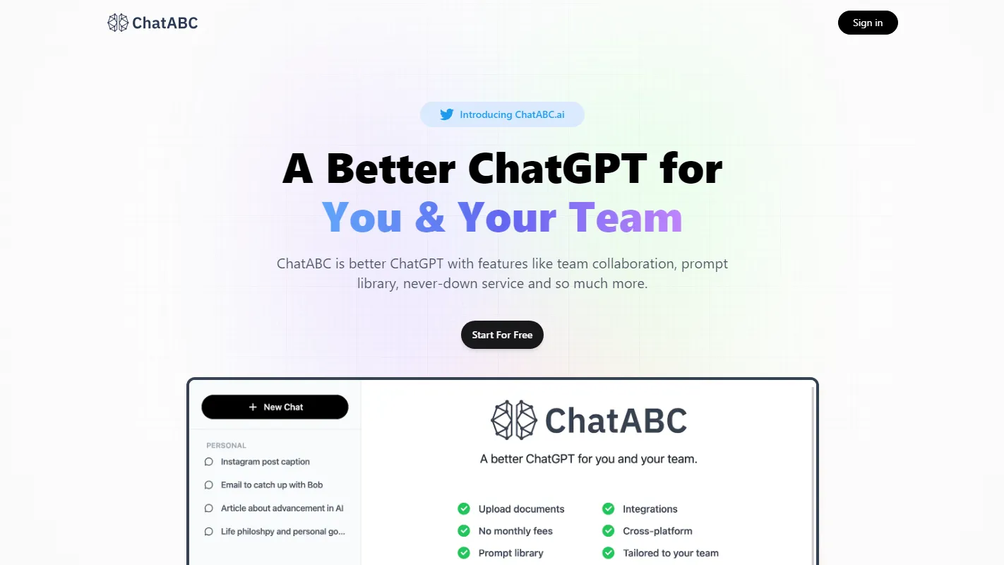 ChatABC Overview 2026 | Pricing And Best Features