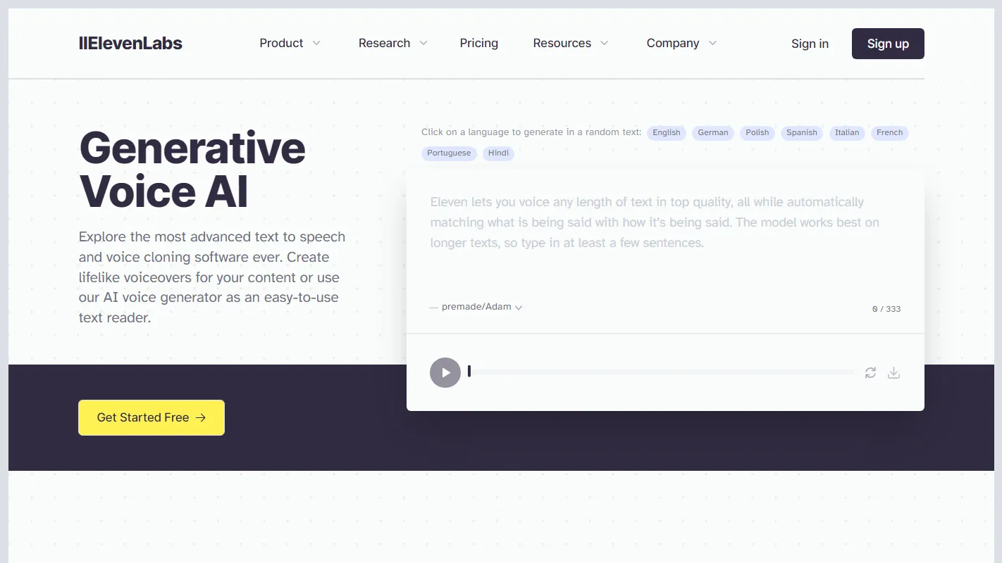 Eleven Labs Overview 2025 | Pricing And Best Features