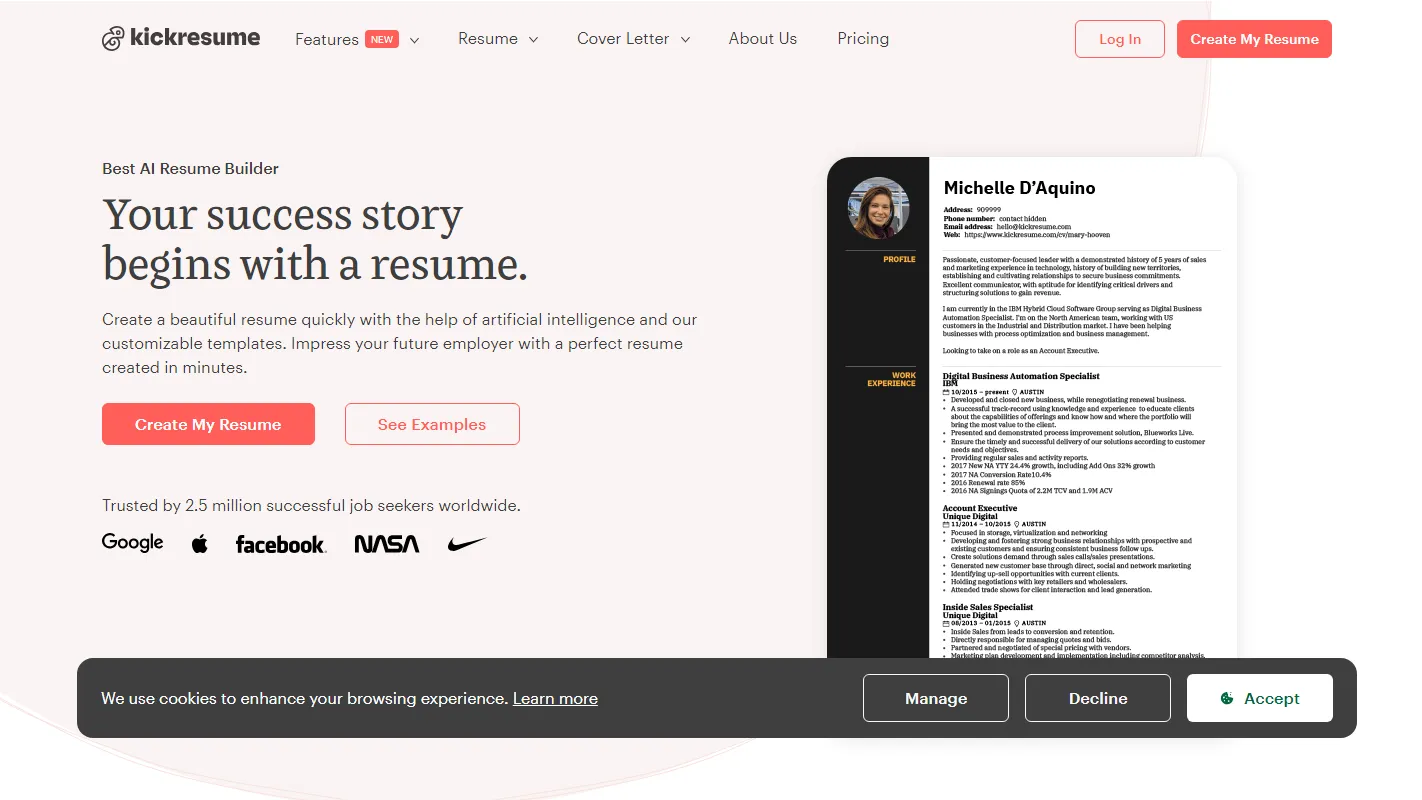 Kickresume Overview 2025 | Pricing And Best Features