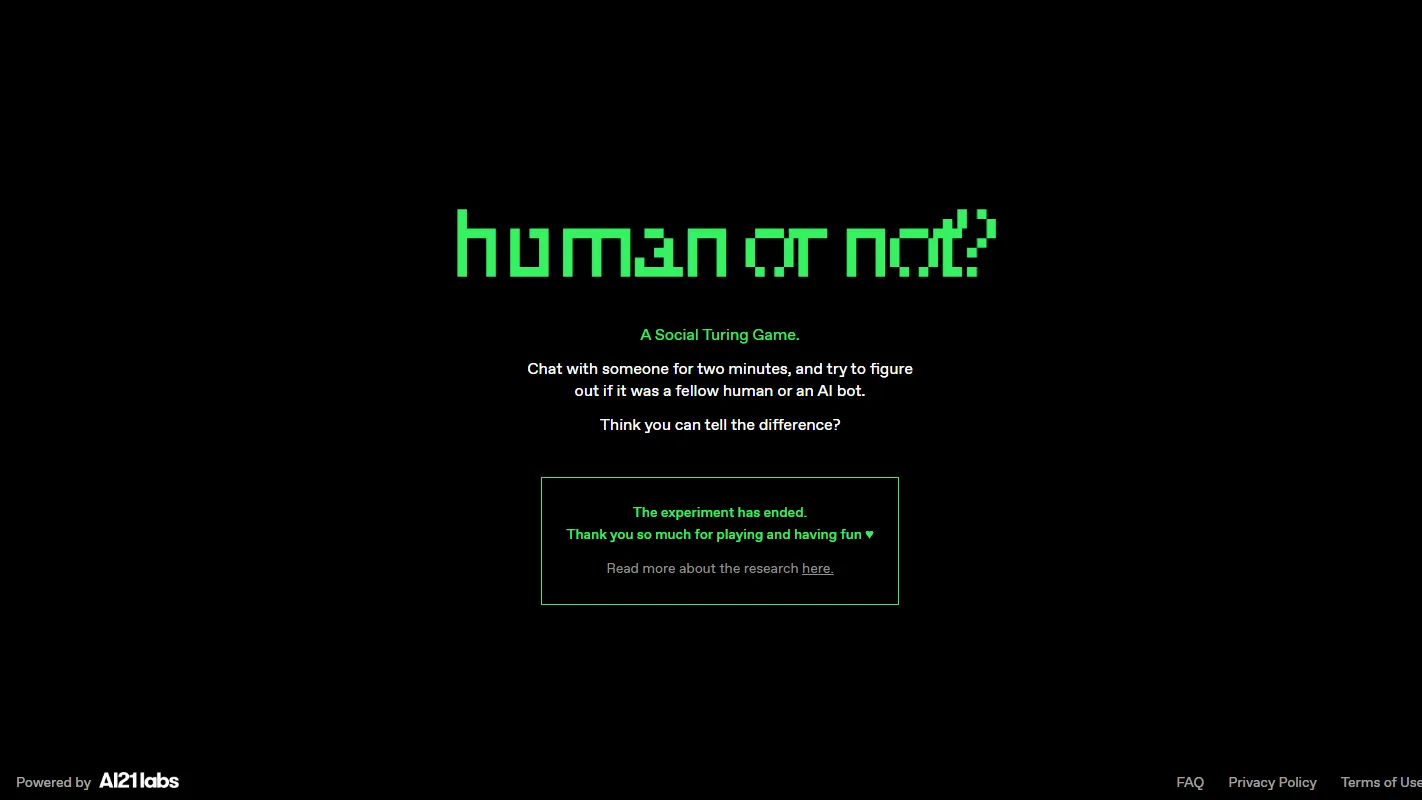 Human Or Not? Overview 2025 | Pricing And Best Features