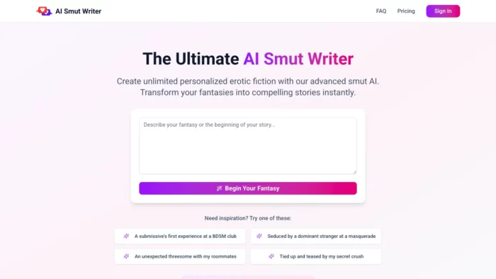 AI Smut Writer Overview 2025 | Pricing And Best Features
